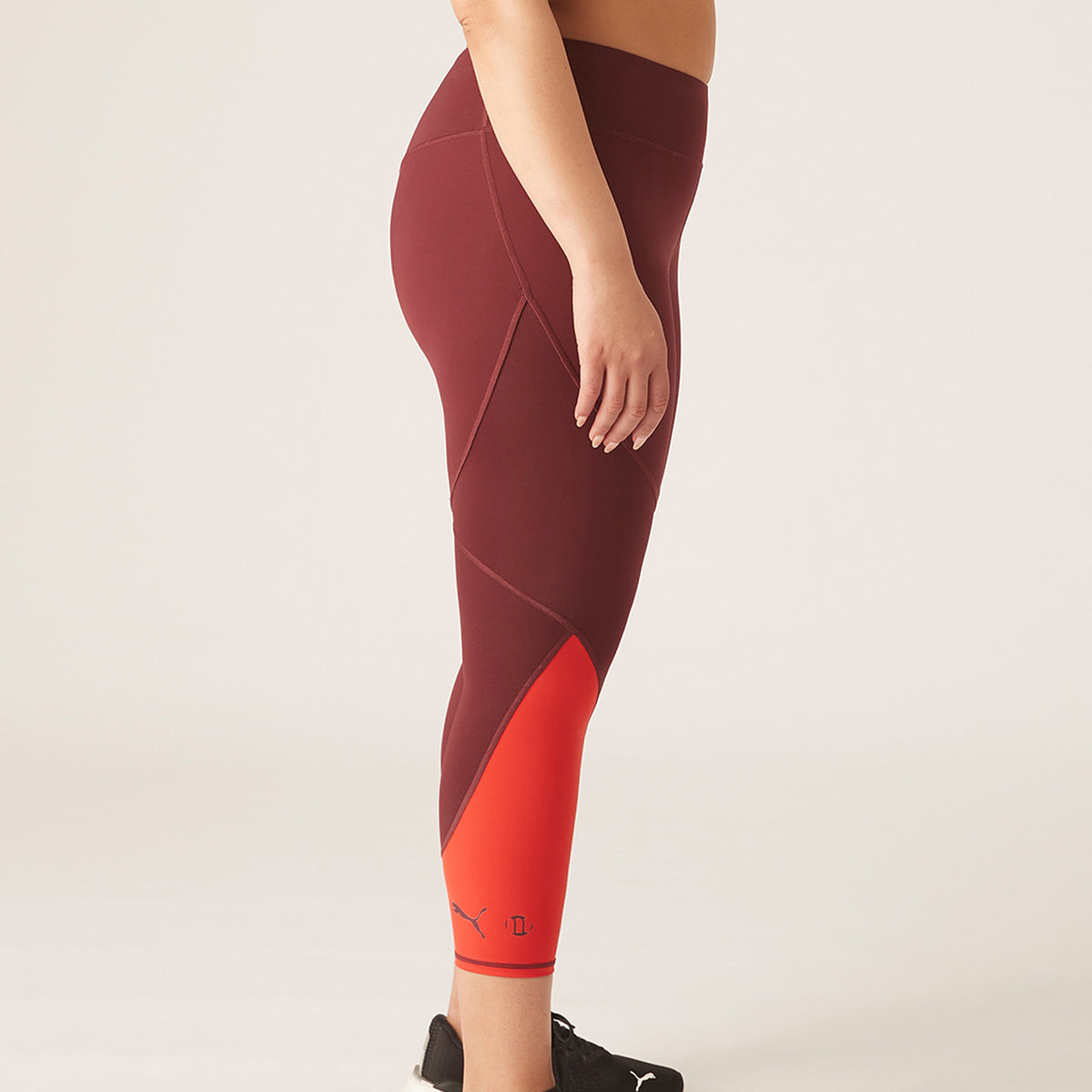 Period Puma X Modibodi 7/8 Active Legging - Moderate in Aubergine/Burnt ...