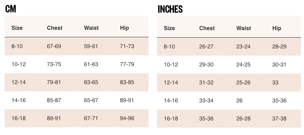 Size Guide – Modibodi AU